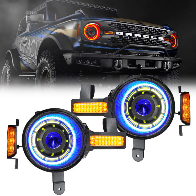 Oracle 2021+ Ford Bronco Oculus Bi-LED Projector Headlights - ColorSHI ...